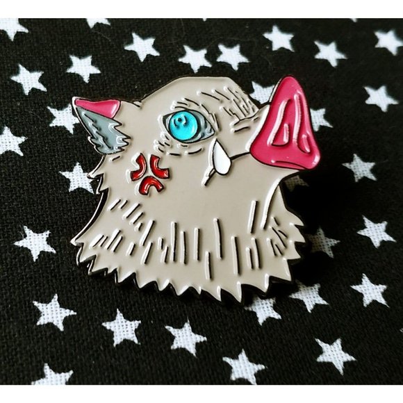 Boutique | Jewelry | Demon Slayer Inosuke Pig Boar Enamel Pin | Poshmark